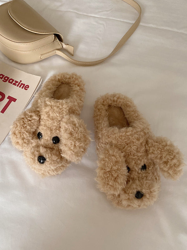 Cute Bear Cartoon Furry Slippers – painevida